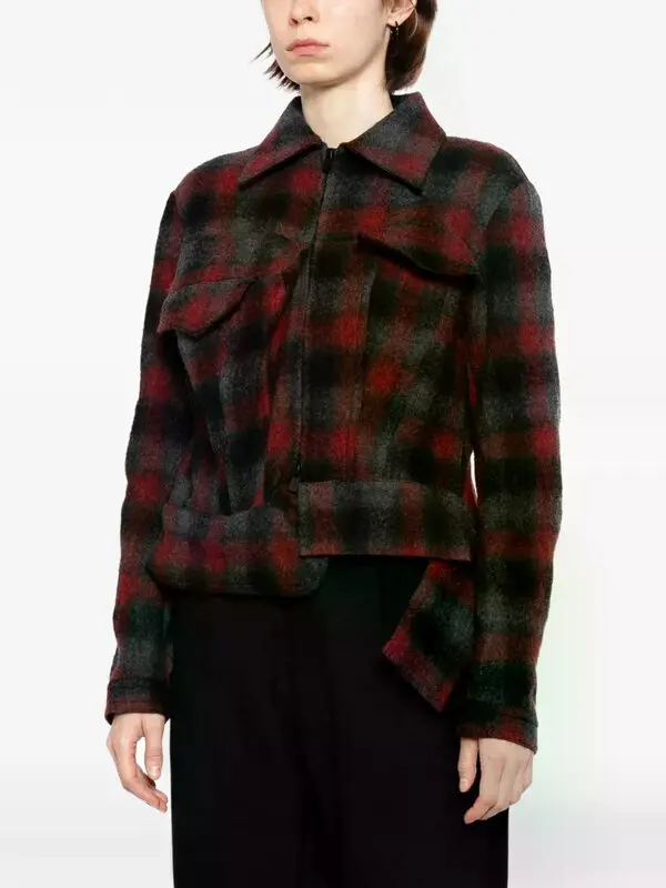 Yohji Yamamoto Checked Flap-pocket Jacket