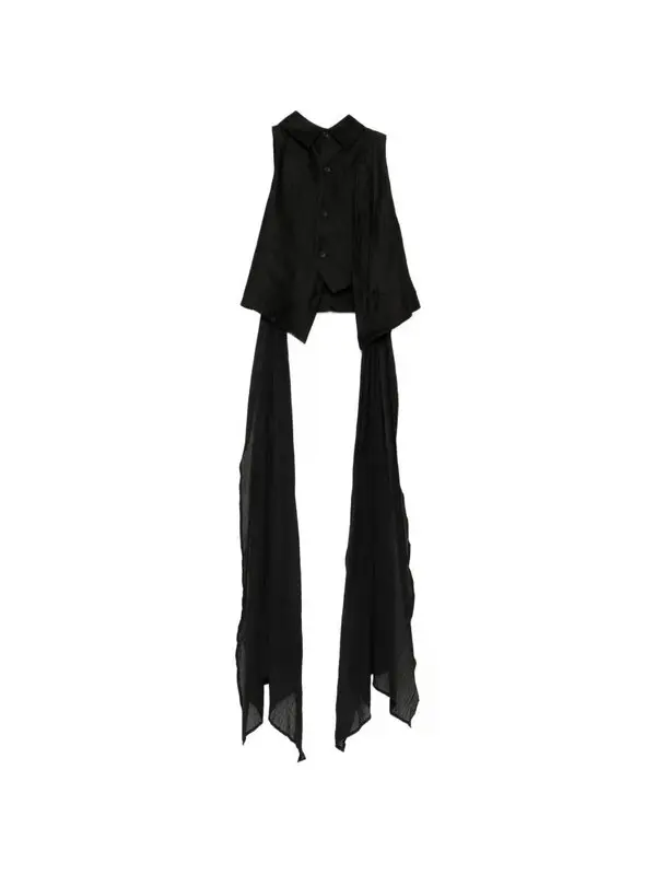 Yohji Yamamoto Layered Asymmetric-hem Waistcoat