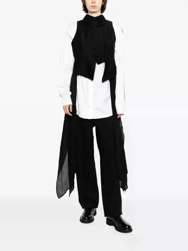 Yohji Yamamoto Layered Asymmetric-hem Waistcoat