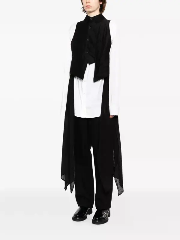 Yohji Yamamoto Layered Asymmetric-hem Waistcoat