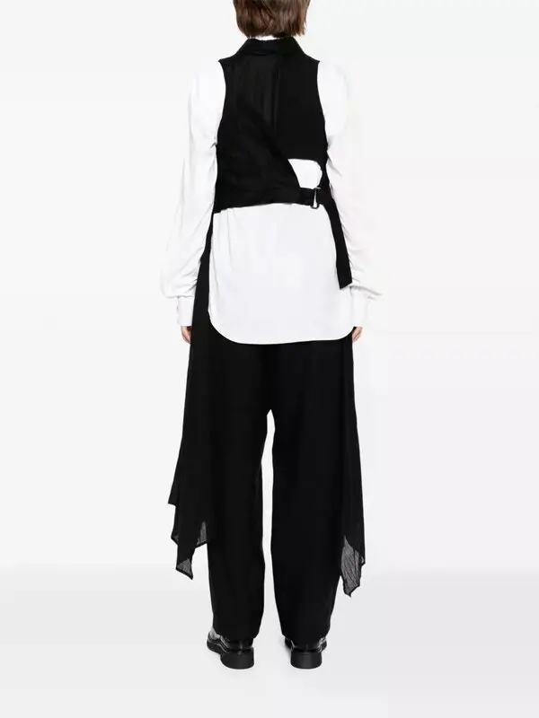 Yohji Yamamoto Layered Asymmetric-hem Waistcoat