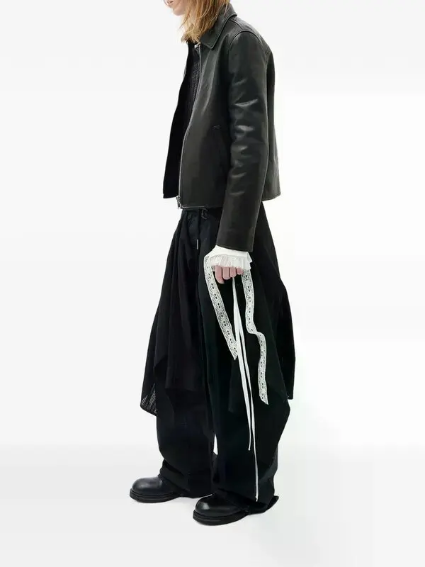 ANN DEMEULEMEESTER Aldrik Shirt-apron Midi Skirt - Black