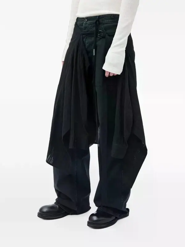 ANN DEMEULEMEESTER Aldrik Shirt-apron Midi Skirt
