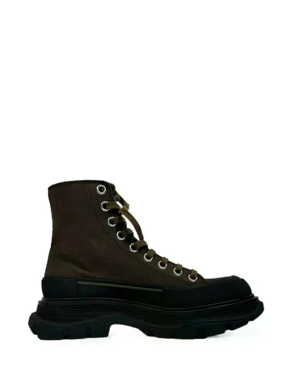 Alexander McQueen Tread Slick Lace Up High Top Sneakers