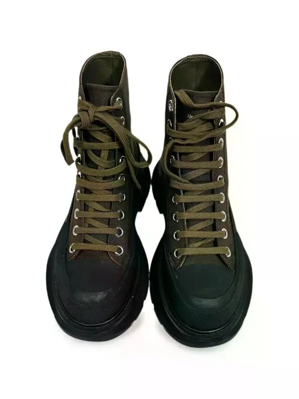 Alexander McQueen Tread Slick Lace Up High Top Sneakers