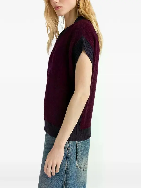 Momoni Runa Bouclé-knit Sleeveless Sweater