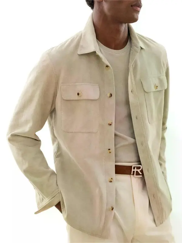 Ralph Lauren Purple Label Calloway Suede Shirt Jacket