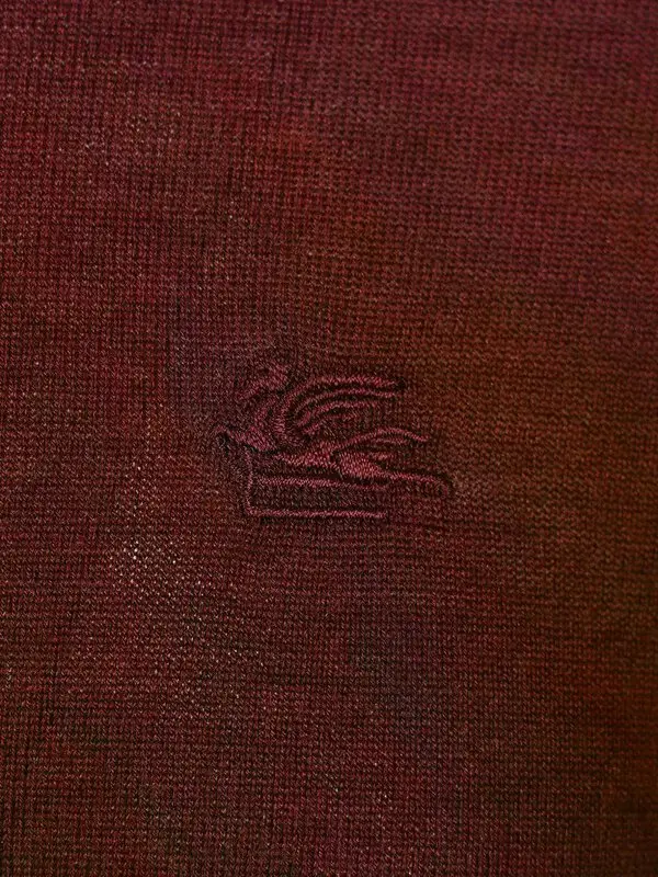 Etro Pegaso Embroidered Crew Neck Sweater