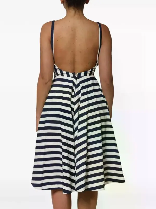 Dolce & Gabbana Striped A-line Midi Dress