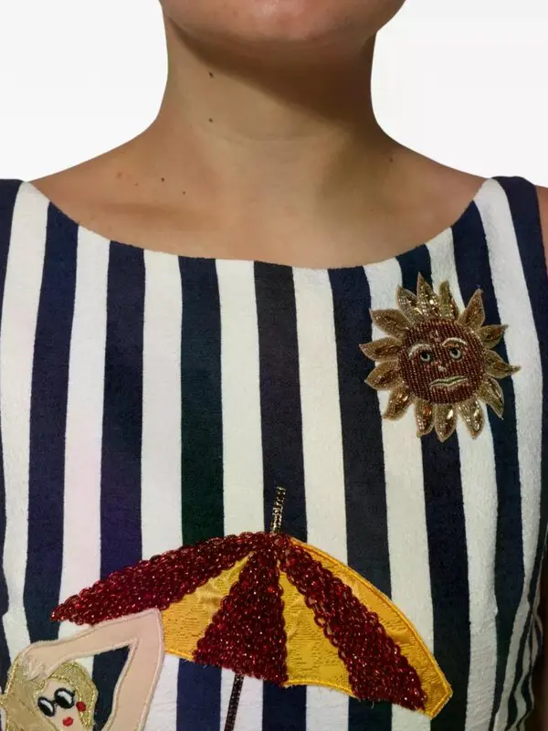 Dolce & Gabbana Striped A-line Midi Dress