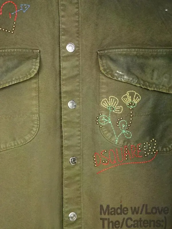 Dsquared2 Embroidered Studded Shirt