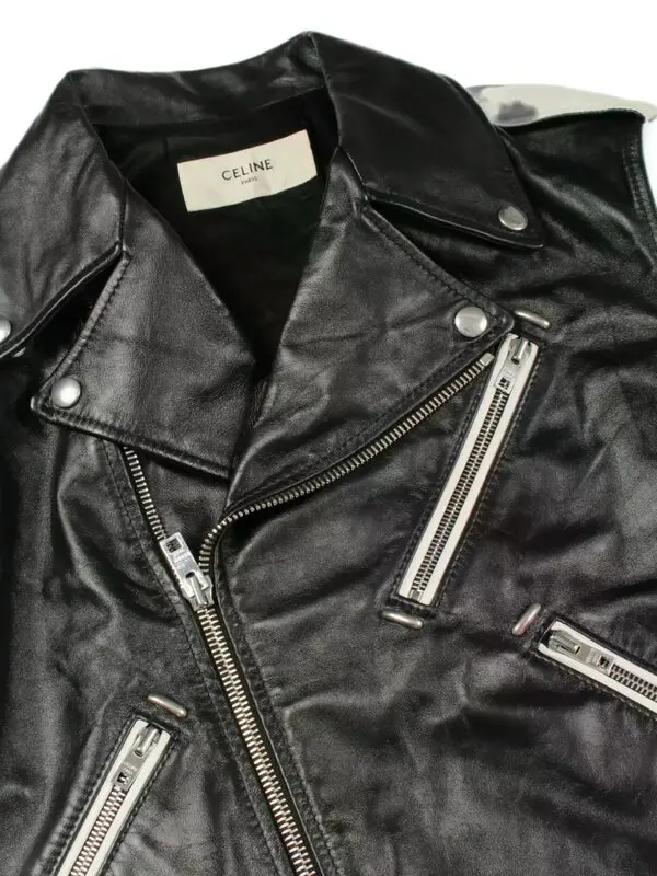 Celine 2010s Leather Biker Jacket