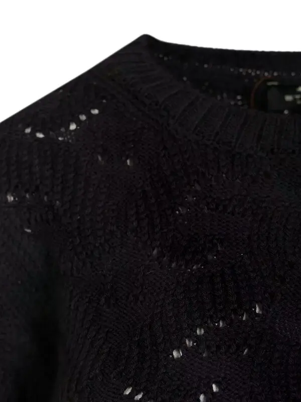 Etro Open-work Crew-neck Sweater