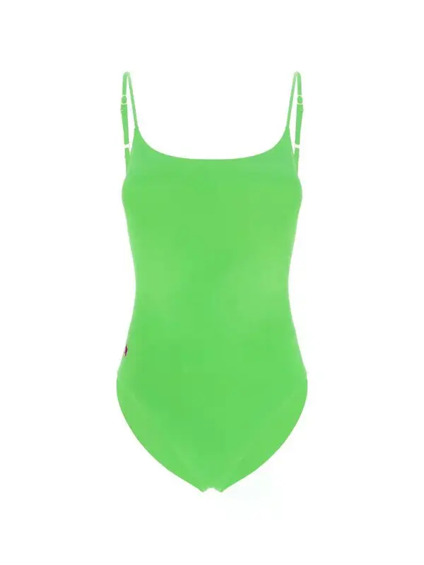 Polo Ralph Lauren Embroidered Logo Scoop Neck Swimsuit - Green