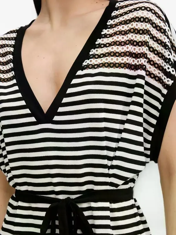 Liu Jo Striped Belted Mini Dress