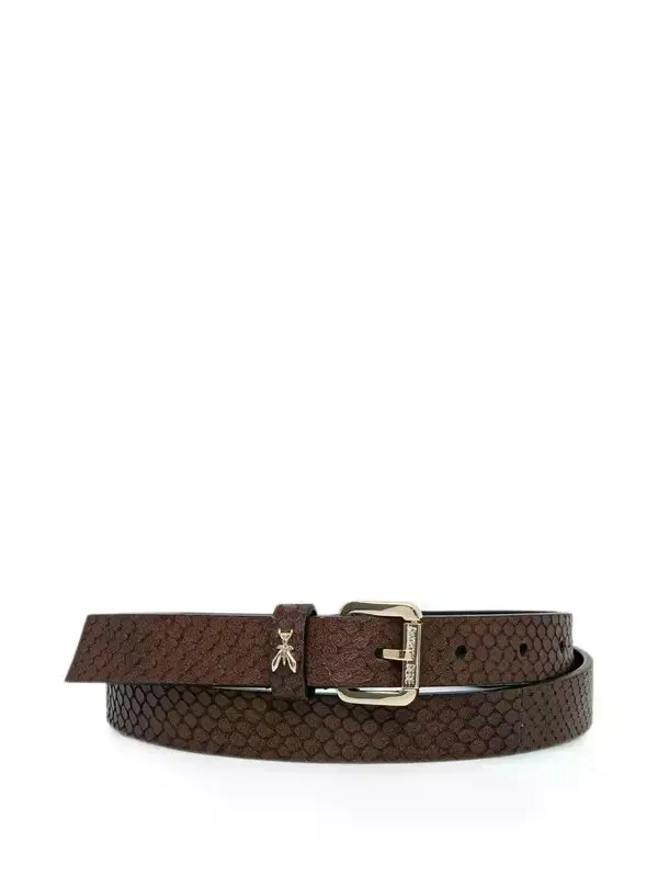 Patrizia Pepe Snake-effect Belt - Brown