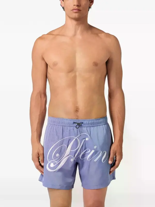 Philipp Plein Monogrammed Boardshorts - Blue