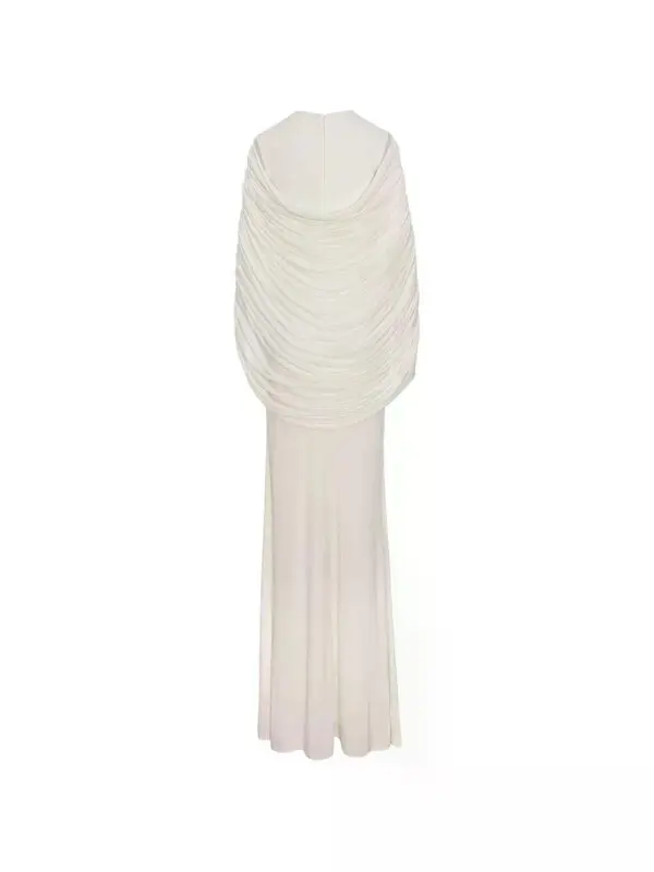 SEEN USERS Ruched Cape-style Maxi Dress