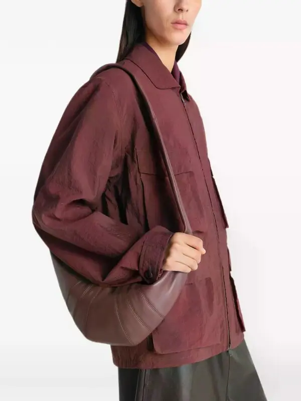 LEMAIRE Small Croissant Bag In Leather - Brown