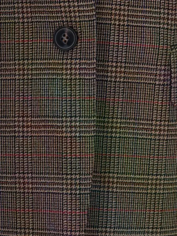 Max Mara Check-pattern Wool Blazer