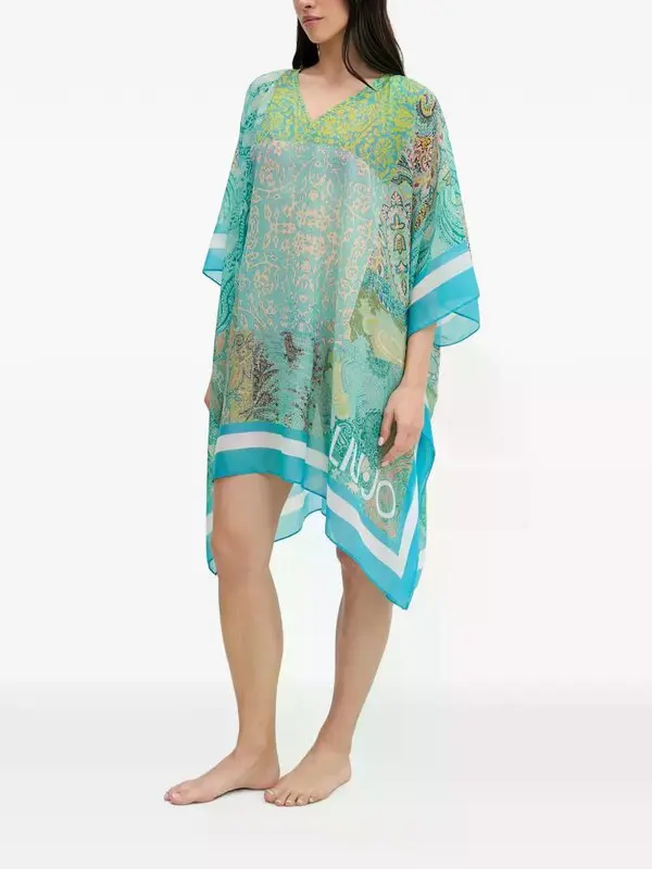 Liu Jo V-neck Kaftan With Logo Print