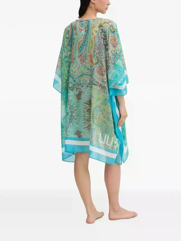 Liu Jo V-neck Kaftan With Logo Print