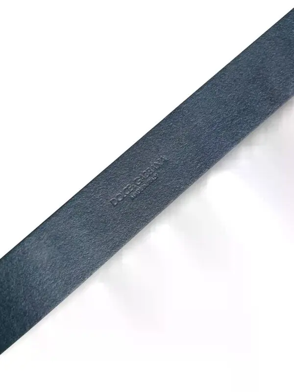 Dolce & Gabbana Logo Plaque Leather Belt