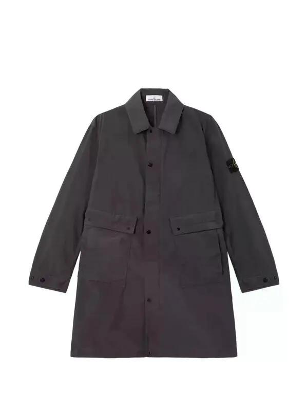 Stone Island Logo-patch Trench Coat