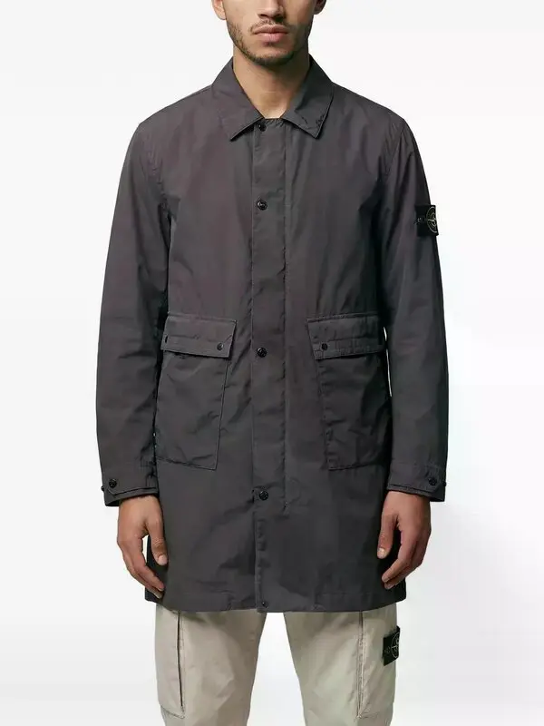 Stone Island Logo-patch Trench Coat