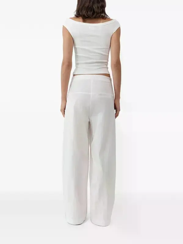 ST. AGNI Pleated Wide-leg Trousers