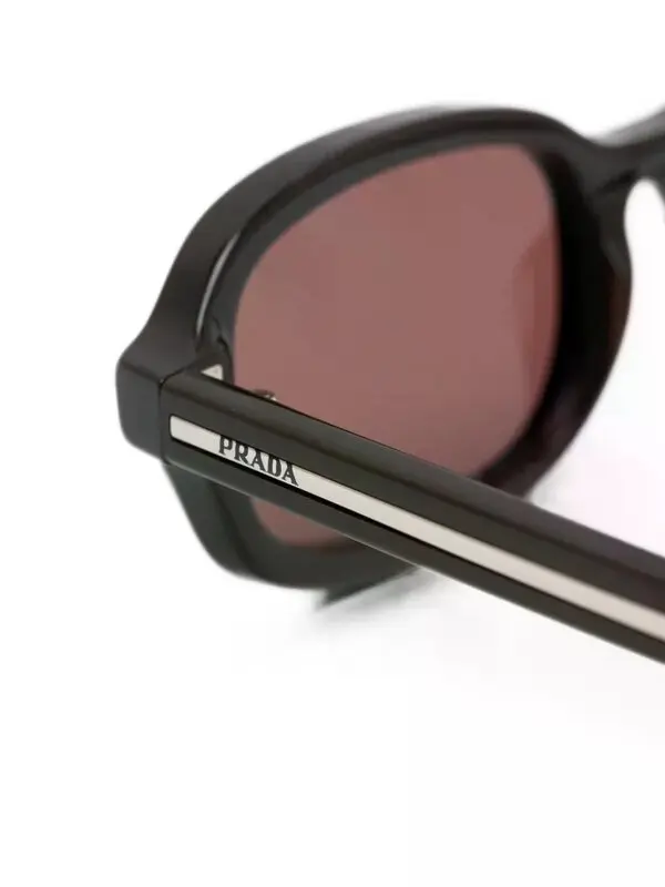 Prada Rectangle Frame Sunglasses - Brown