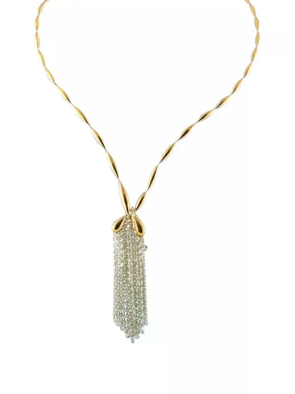 Etho Maria 18k Yellow Diamond Tassel Pendant Necklace - Gold