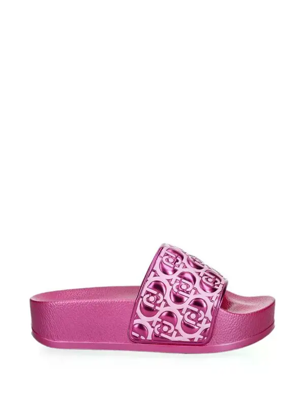 Liu Jo Logo-embossed Platform Slides