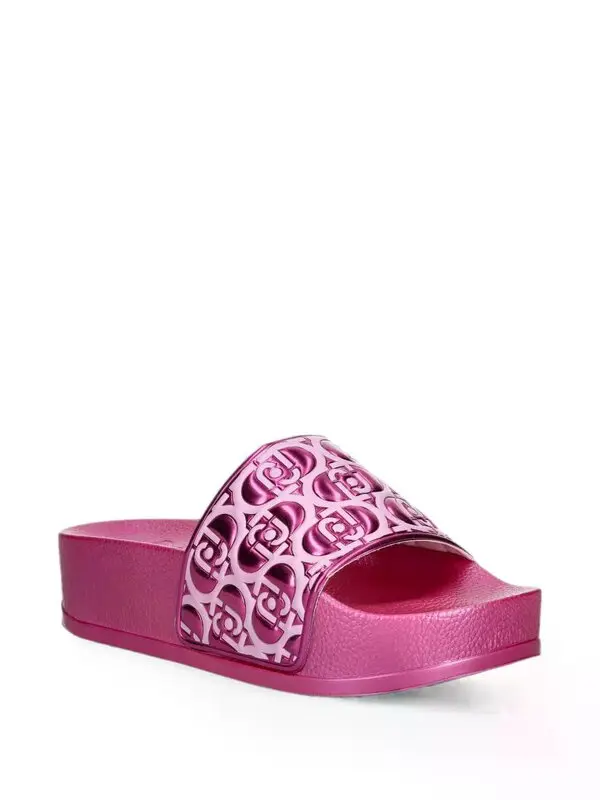 Liu Jo Logo-embossed Platform Slides