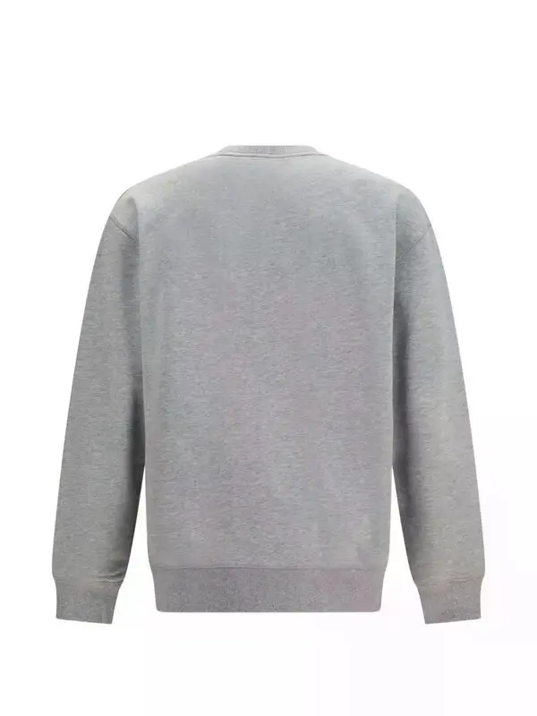 Balmain Logo Embroidered Crewneck Sweatshirt - Grey