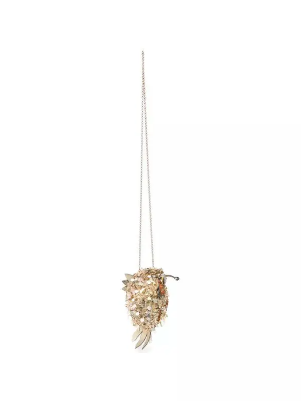 ANYA HINDMARCH Koi Fish Sequin Clutch Bag - Gold
