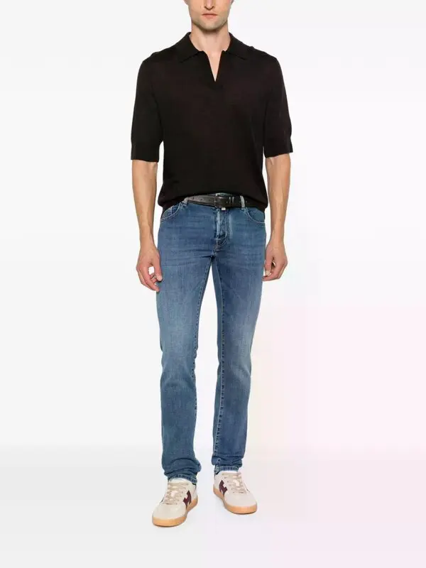 Jacob Cohen Slim-fit Jeans With Logo Patch