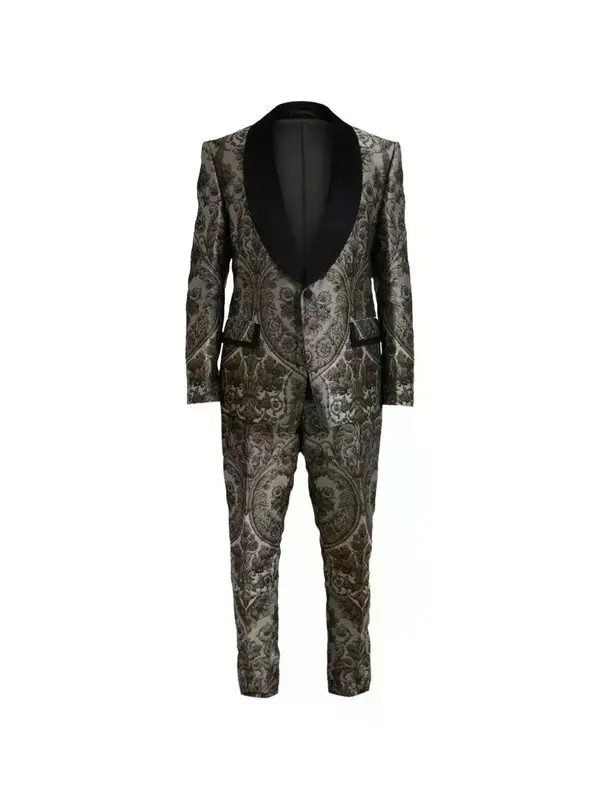 Dolce & Gabbana Floral-jacquard Three-piece Suit