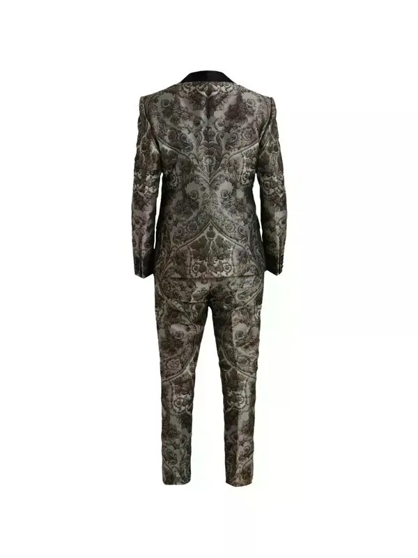 Dolce & Gabbana Floral-jacquard Three-piece Suit