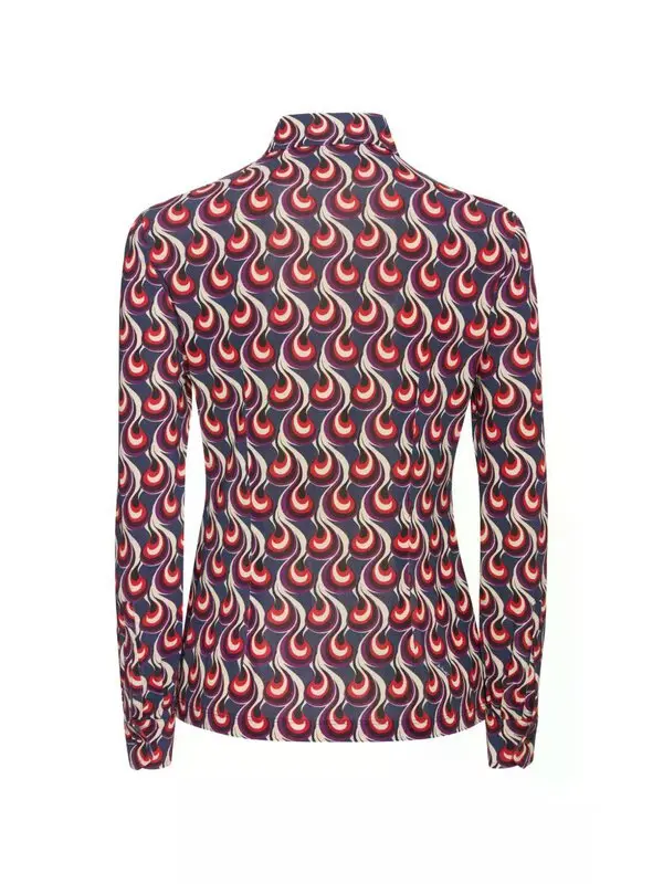 La DoubleJ Fitted Shirt With Geometric Print