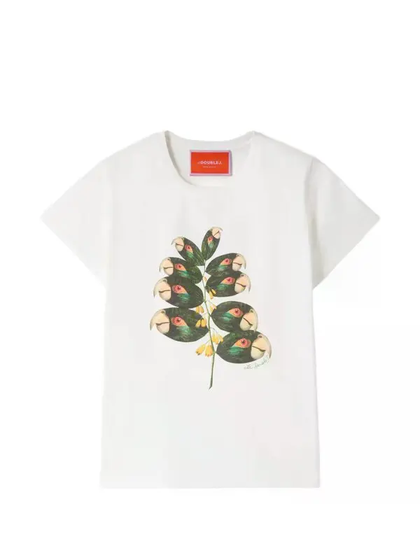 La DoubleJ Parrotstem Cotton Jersey T-shirt - White