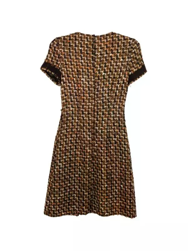 Prada Tweed Short Sleeve Dress