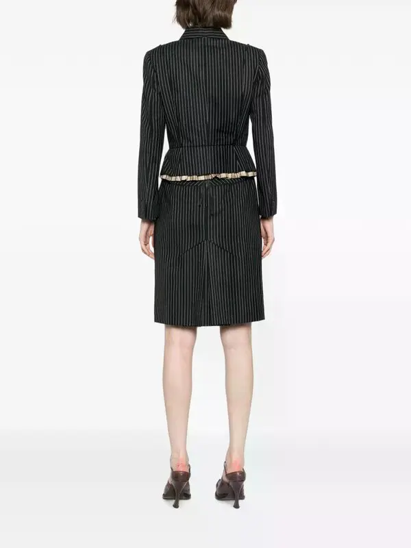 LOUIS VUITTON Striped Skirt Suit Set