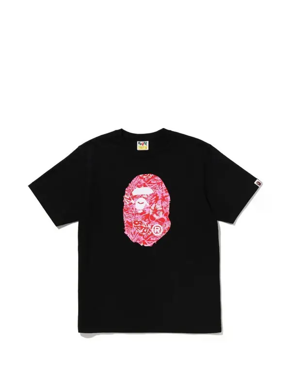 A BATHING APE Ape Head Floral-print T-shirt