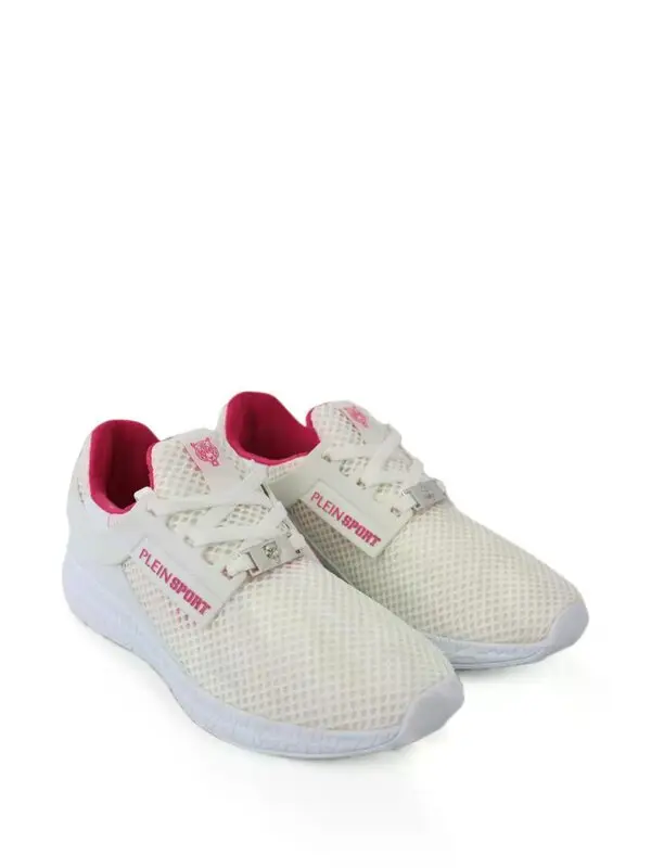 PLEIN SPORT Mesh Panel Lace-up Sneakers - Neutrals