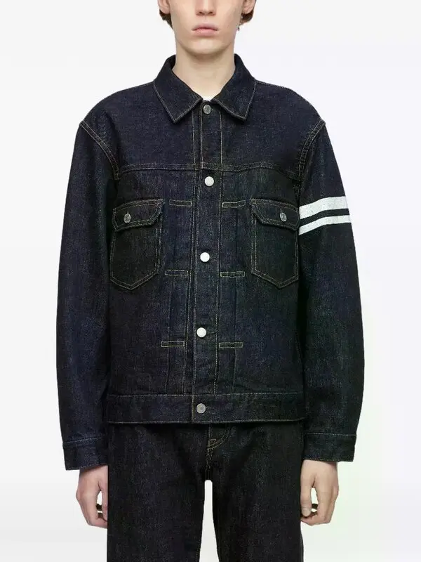 MOMOTARO Classic Stripe Detail Denim Jacket