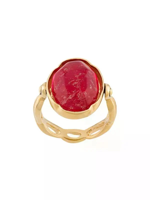 GOOSSENS Plated Cabochon Ring - Gold