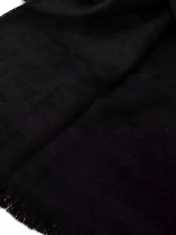 Gianfranco Ferre Logo-jacquard Fringed Scarf