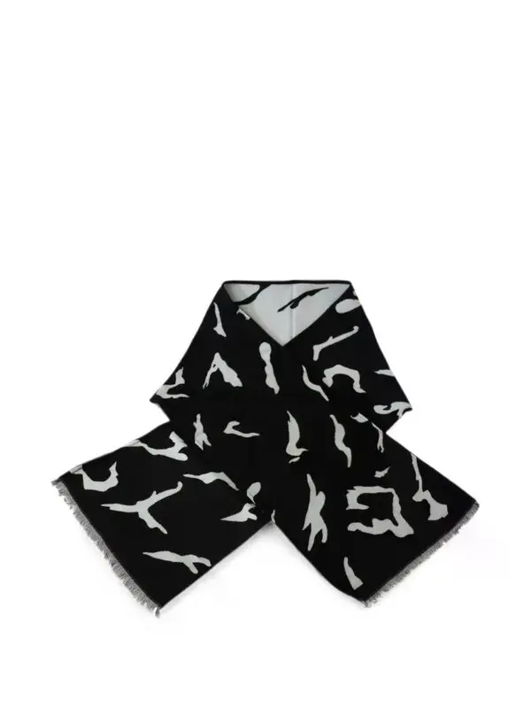 Givenchy Abstract-print Fringed Scarf