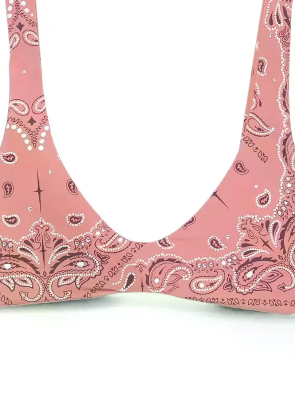 VENUJA Paisley-print Crystal-embellished Bikini